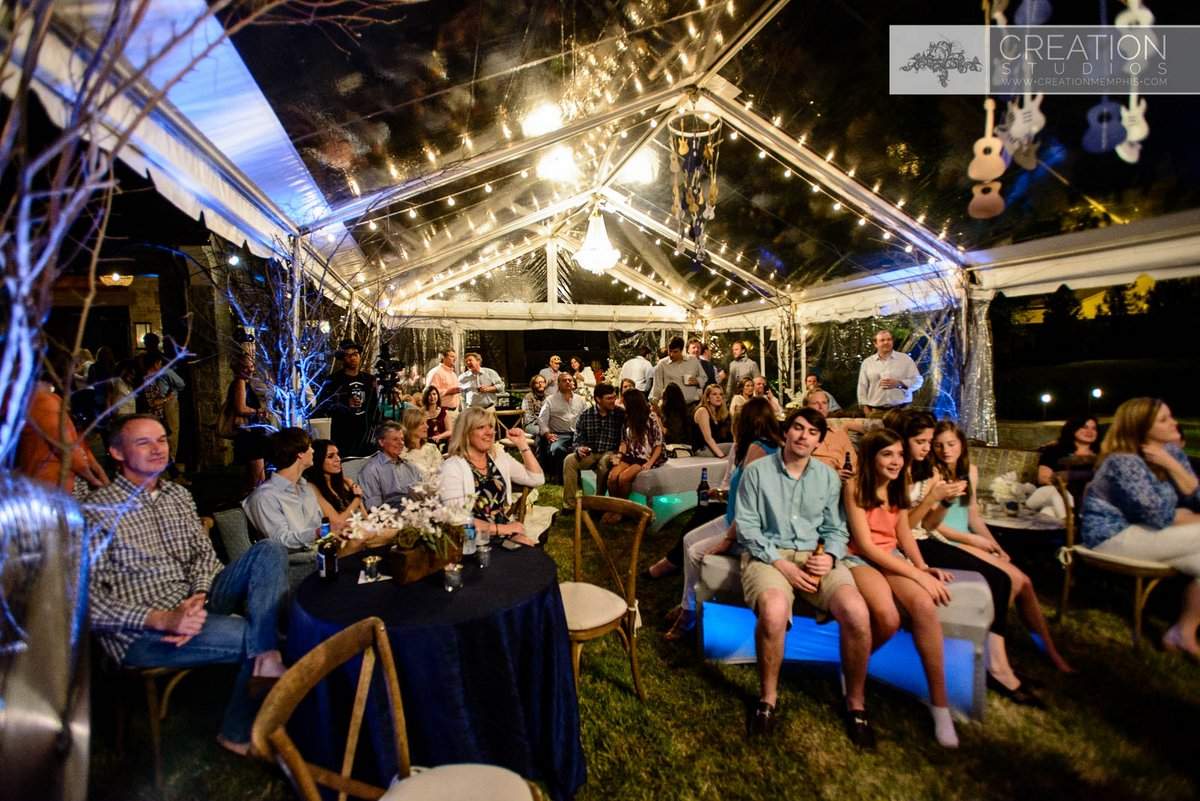 Blues and Music Backyard Concert Party Ideas | Photo 5 of 69 | Catch My ...