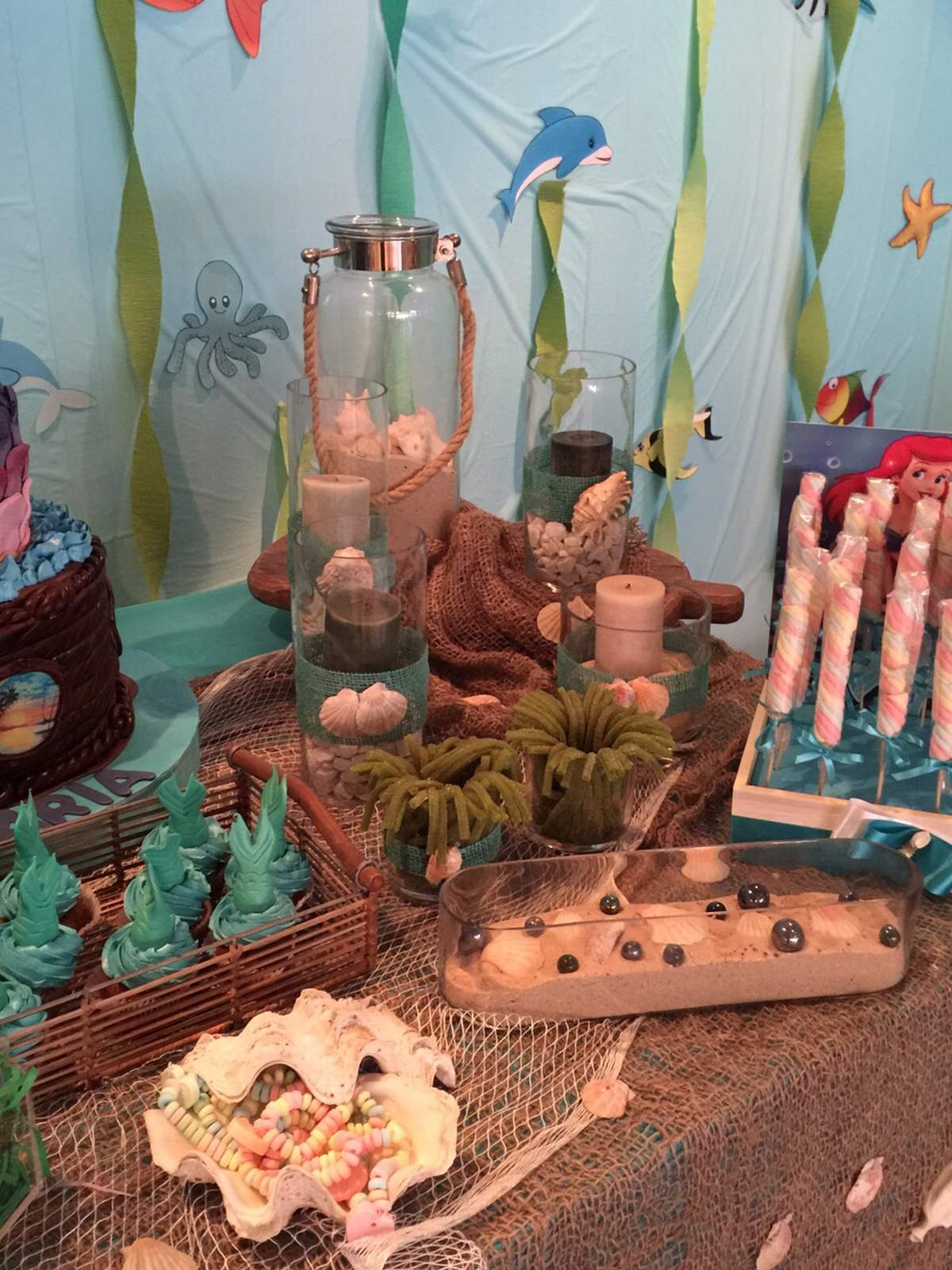 Little mermaid under sea Birthday Party Ideas | Photo 6 of 14 | Catch ...