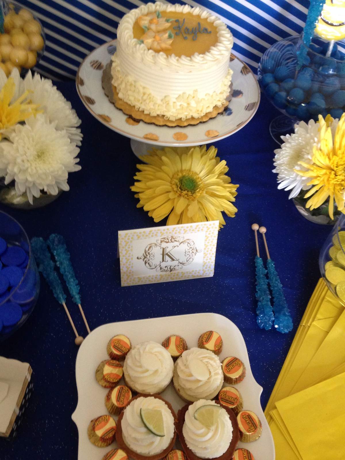Blue and Yellow Graduation/End of School Party Ideas | Photo 1 of 9 ...