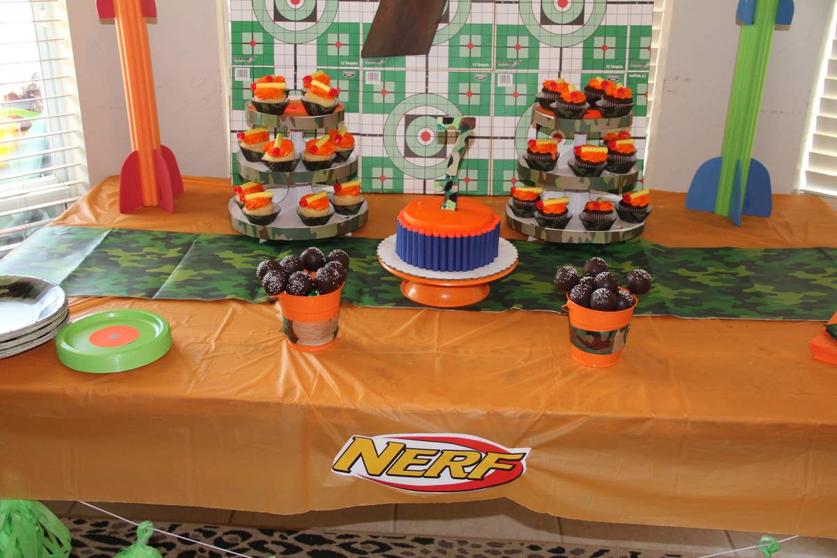Nerf guns/camo Birthday Party Ideas | Photo 27 of 40 | Catch My Party