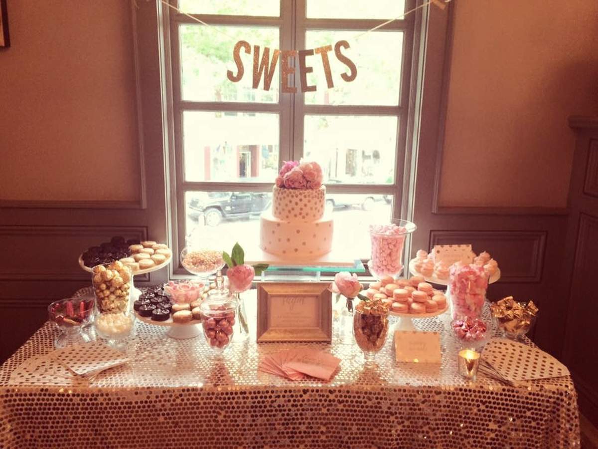 Bubbly Bar, Blush, Pink & Gold Bridal/Wedding Shower Party Ideas ...