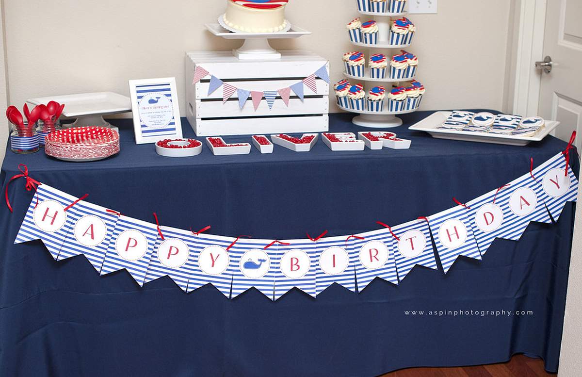 Whale Birthday Party Ideas | Photo 15 of 30 | Catch My Party