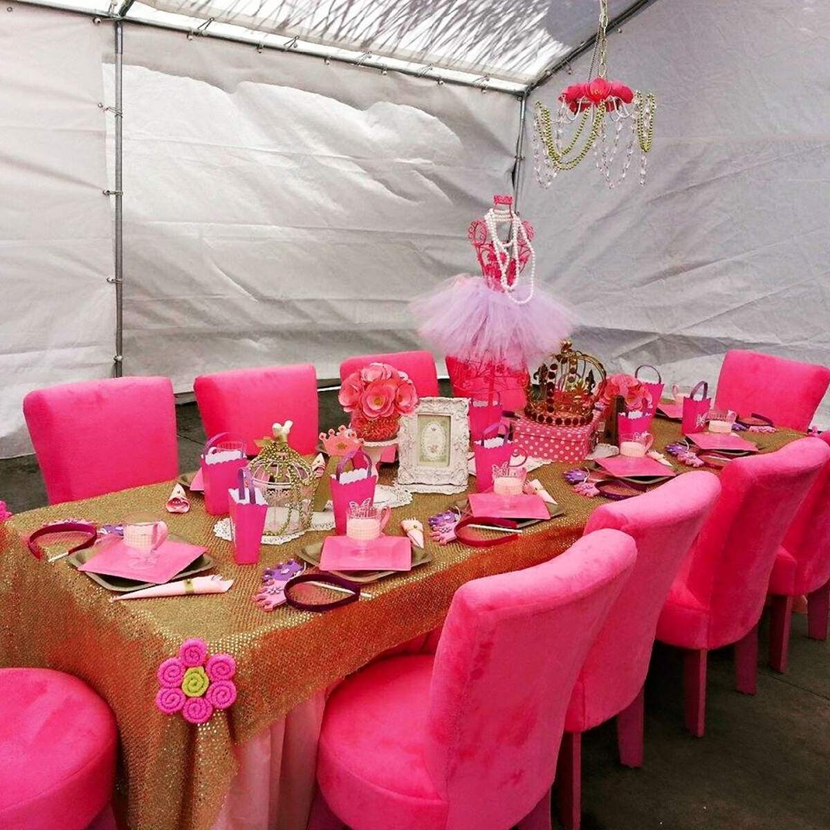 PRINCESS TEA PARTY IN PINK AND GOLD Birthday Party Ideas | Photo 2 of ...