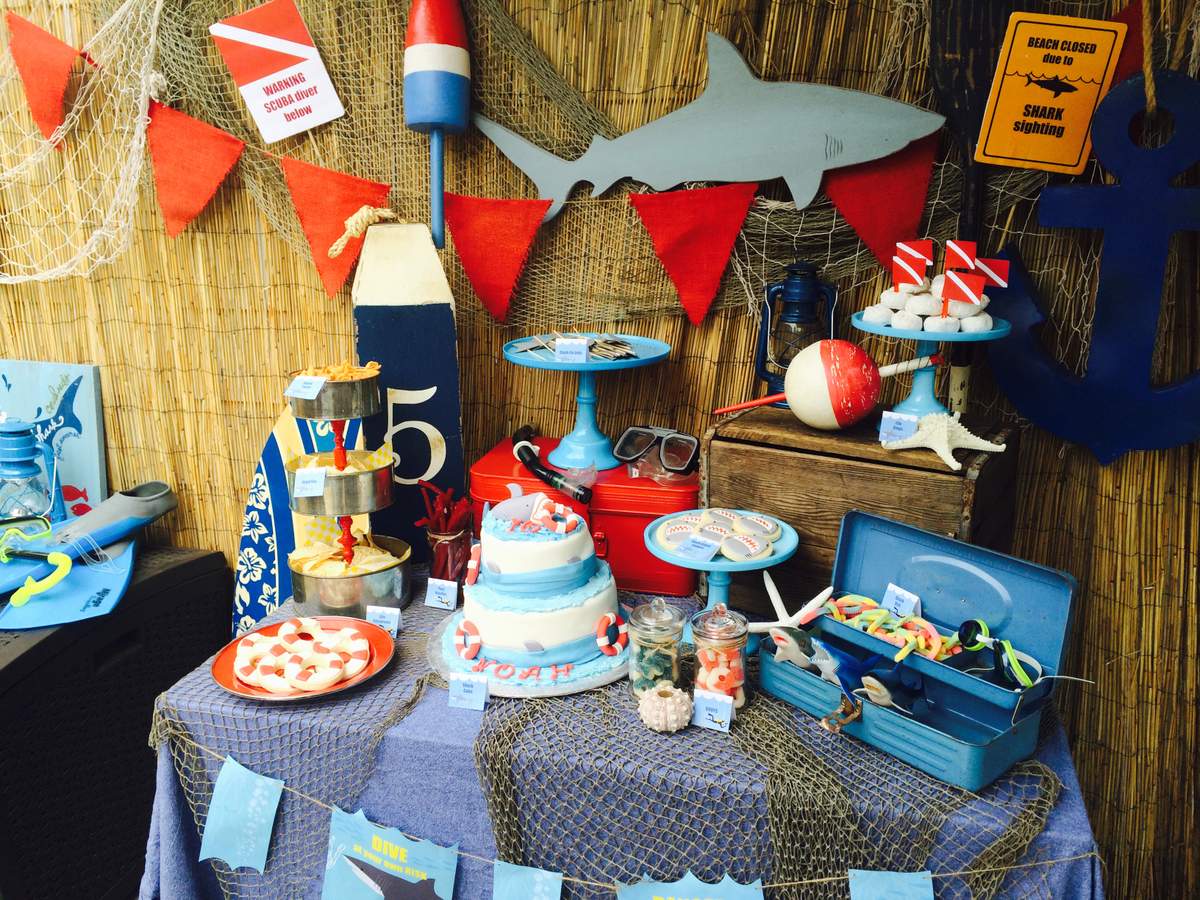 Shark Birthday Party Ideas | Photo 1 of 15 | Catch My Party