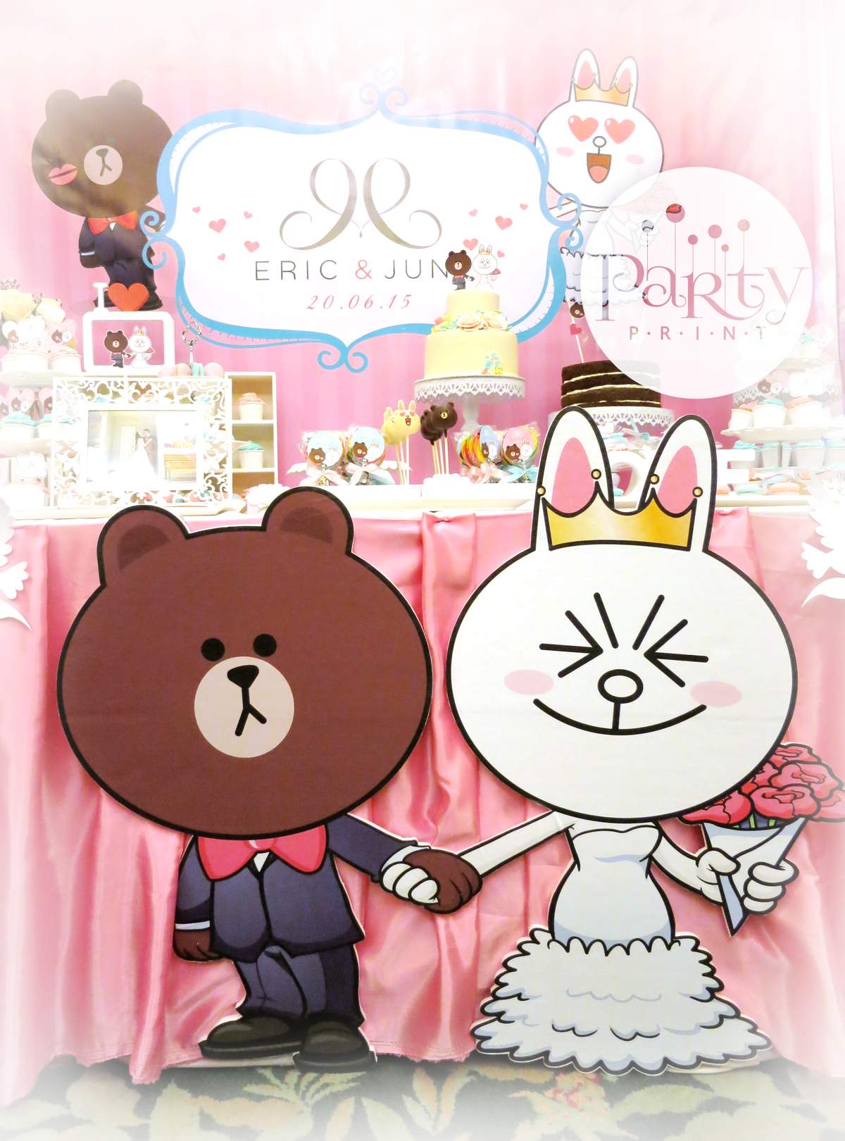 LINE Brown & Cony Wedding Party Ideas | Photo 1 of 14 | Catch My Party