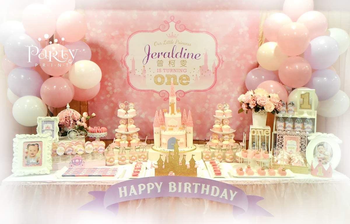 Princess / Birthday "Princess Jeraldine's 1st Birthday" | Catch My Party
