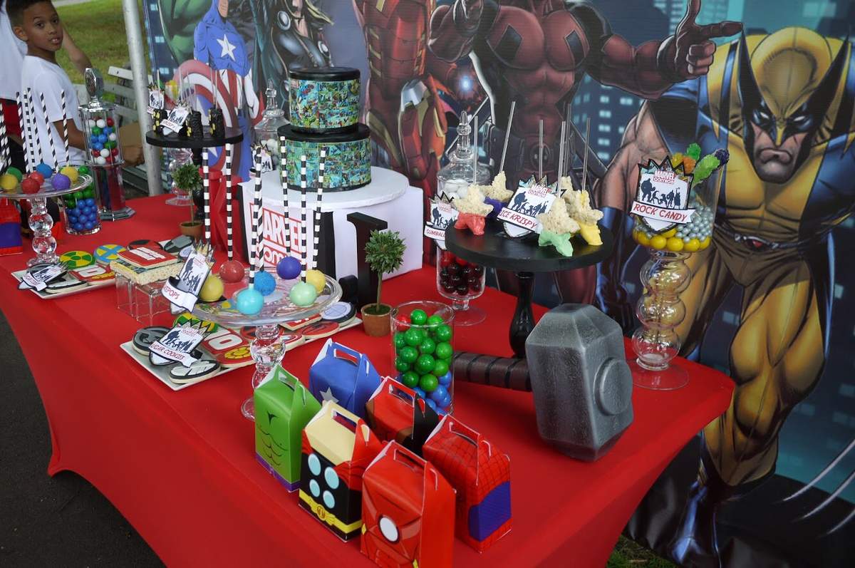 Marvel Comics Birthday Party Ideas | Photo 9 of 13 | Catch My Party