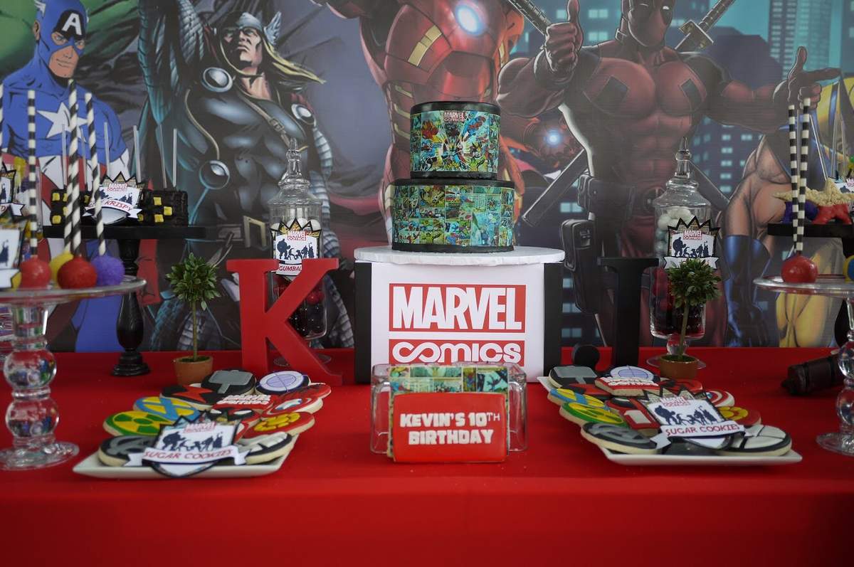 Marvel Comics Birthday Party Ideas | Photo 9 of 13 | Catch My Party