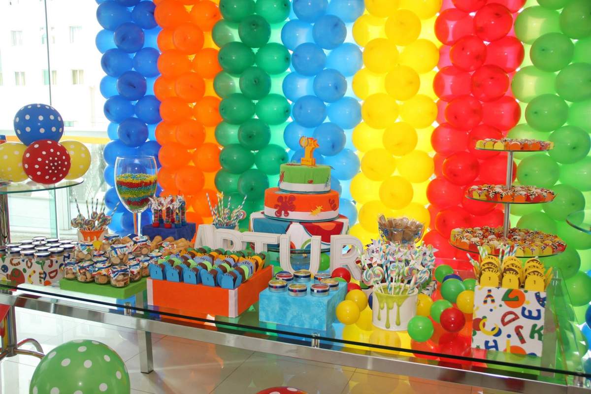Color Party Birthday Party Ideas | Photo 1 of 13 | Catch My Party