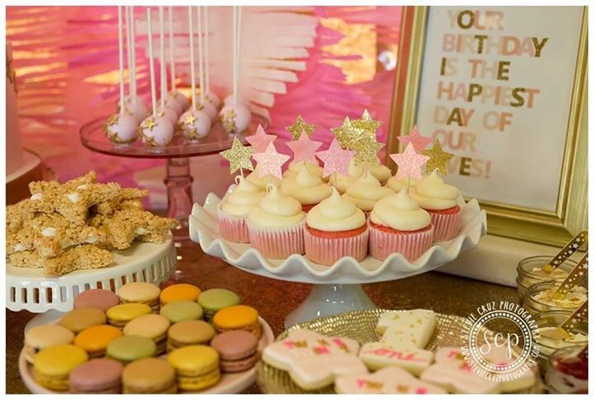 Pink and Gold Twinkle Twinkle Birthday Party Ideas | Photo 18 of 28 ...