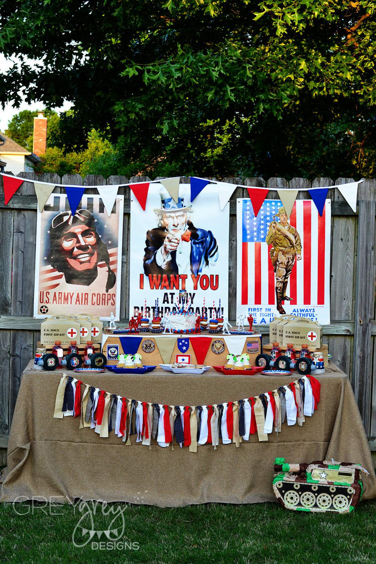 Army, Military, Patriotic Birthday Party Ideas | Photo 1 of 34 | Catch ...