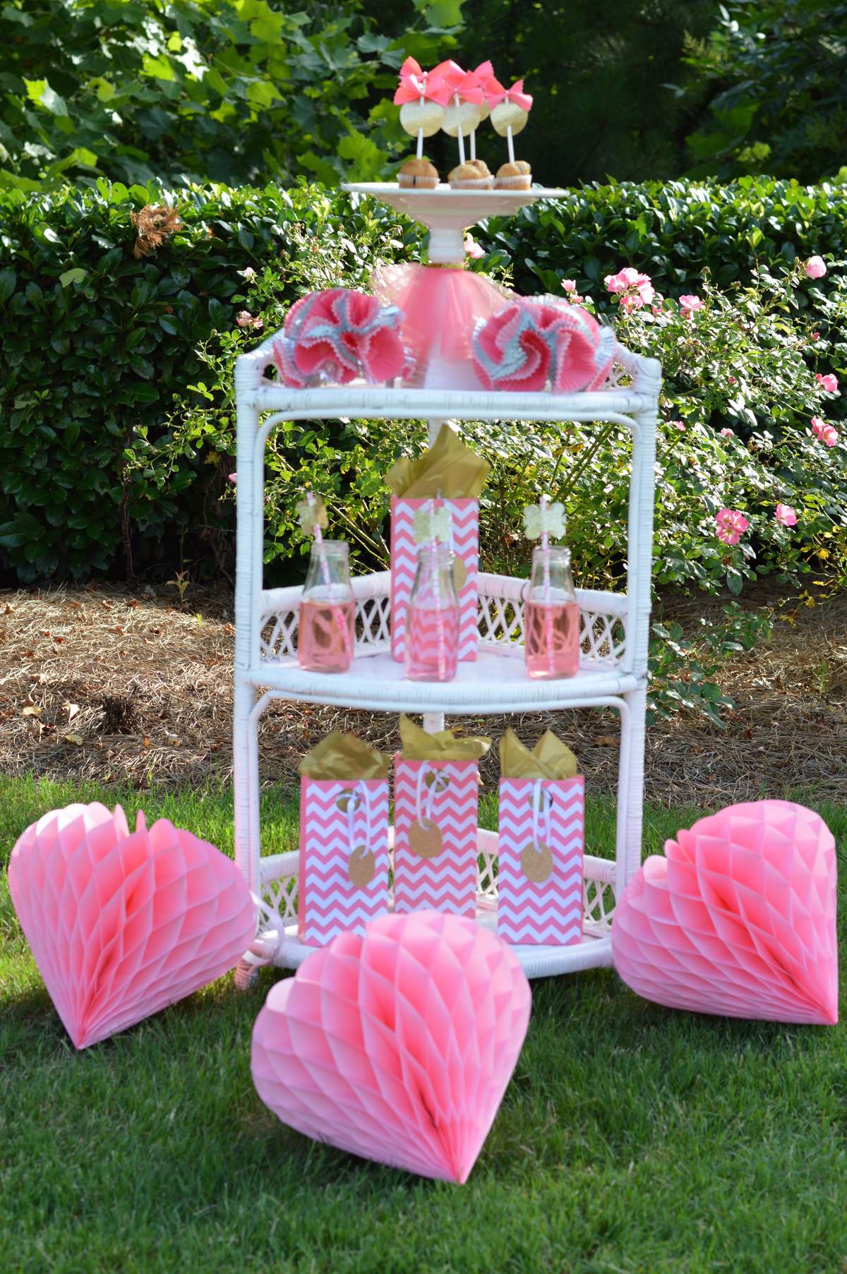 Pink and Gold treat stand Party Ideas | Photo 4 of 11 | Catch My Party