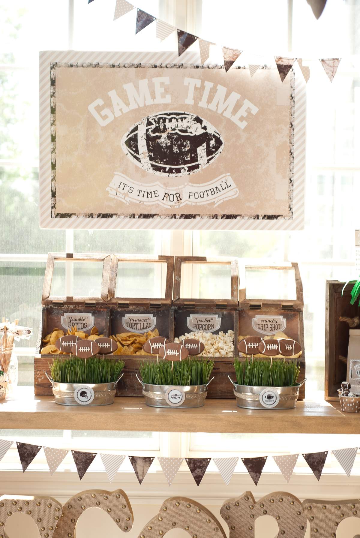 Football A Vintage Football Viewing Party Party Ideas | Photo 4 of 63 ...