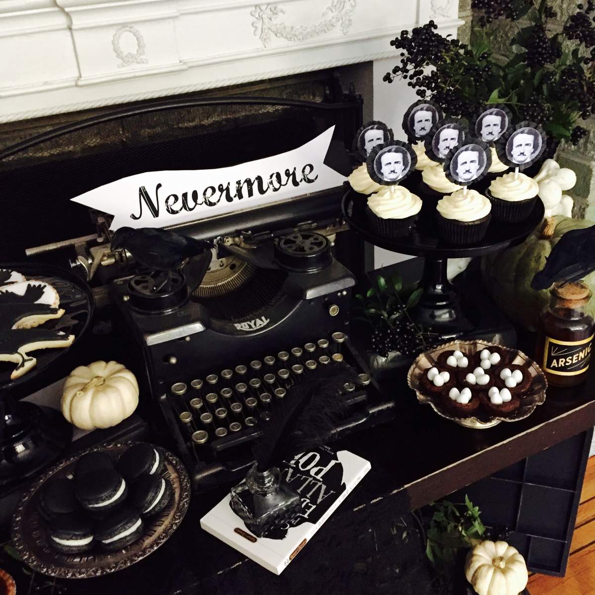 Edgar Allan Poe Halloween Party Ideas | Photo 1 of 25 | Catch My Party