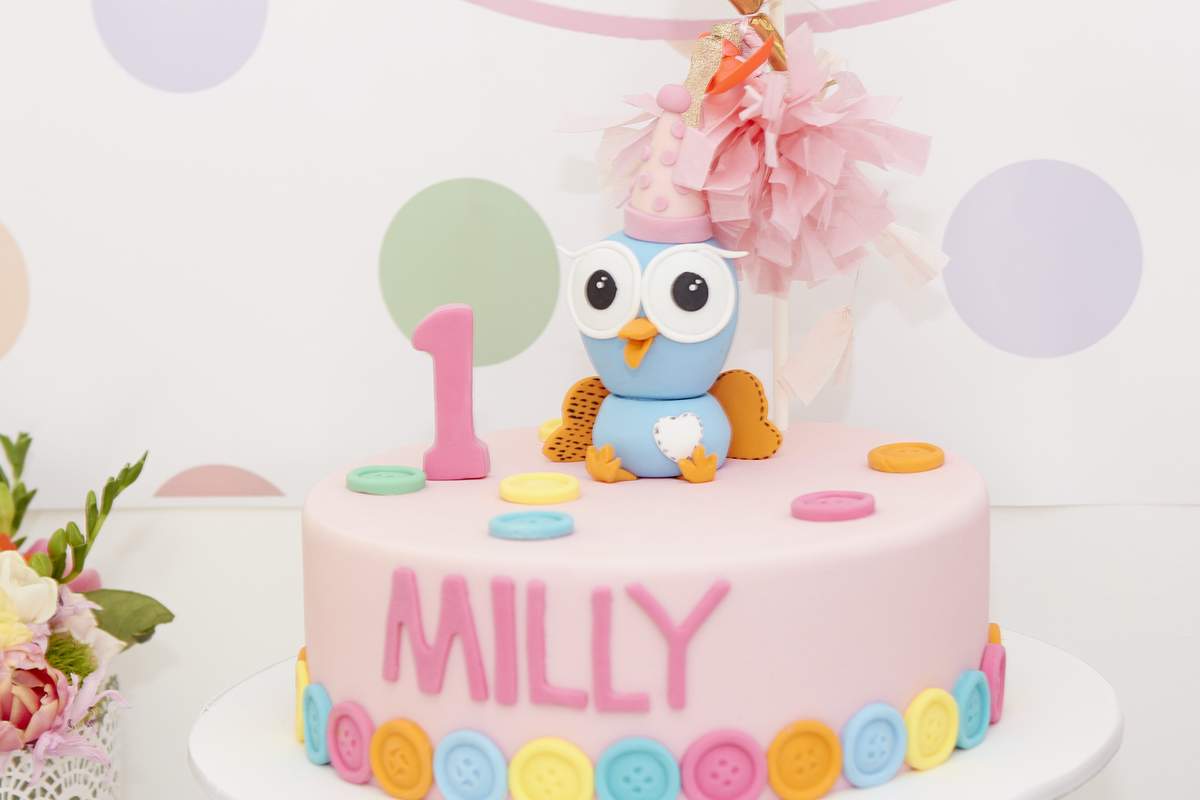 Hootabelle & Pastel Polka Dots Birthday Party Ideas | Photo 5 of 22 ...