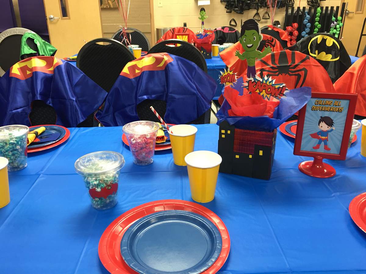Super Hero Party Birthday Party Ideas | Photo 9 of 26 | Catch My Party