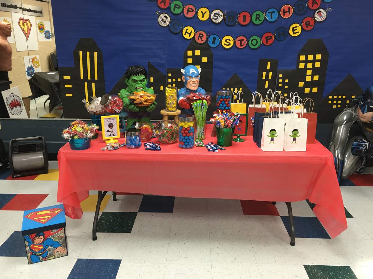 Super Hero Party Birthday Party Ideas | Photo 9 of 26 | Catch My Party
