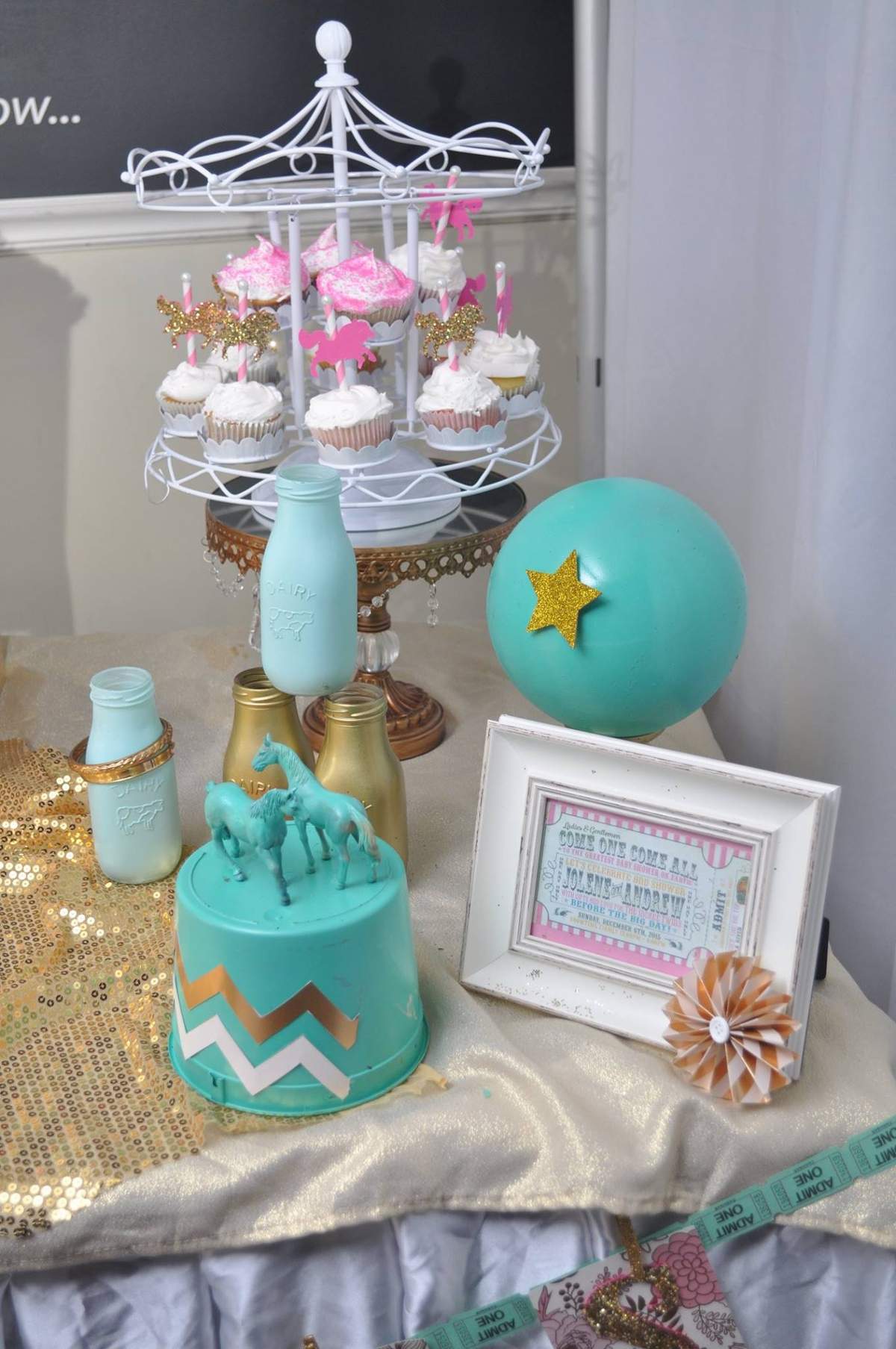 Vintage carnival / circus glam Baby Shower Party Ideas | Photo 8 of 31 ...