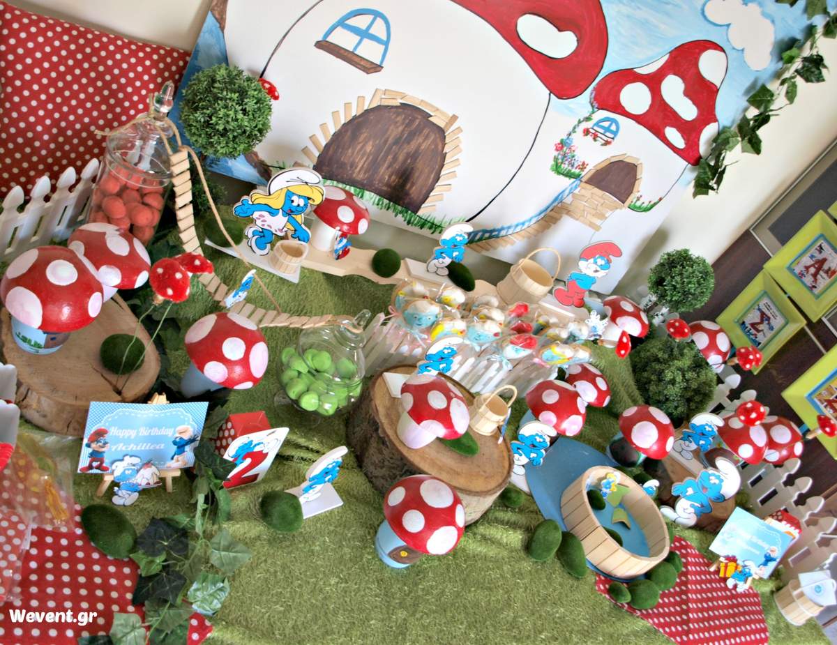 Smurfs Village Birthday Party Ideas | Photo 1 of 28 | Catch My Party