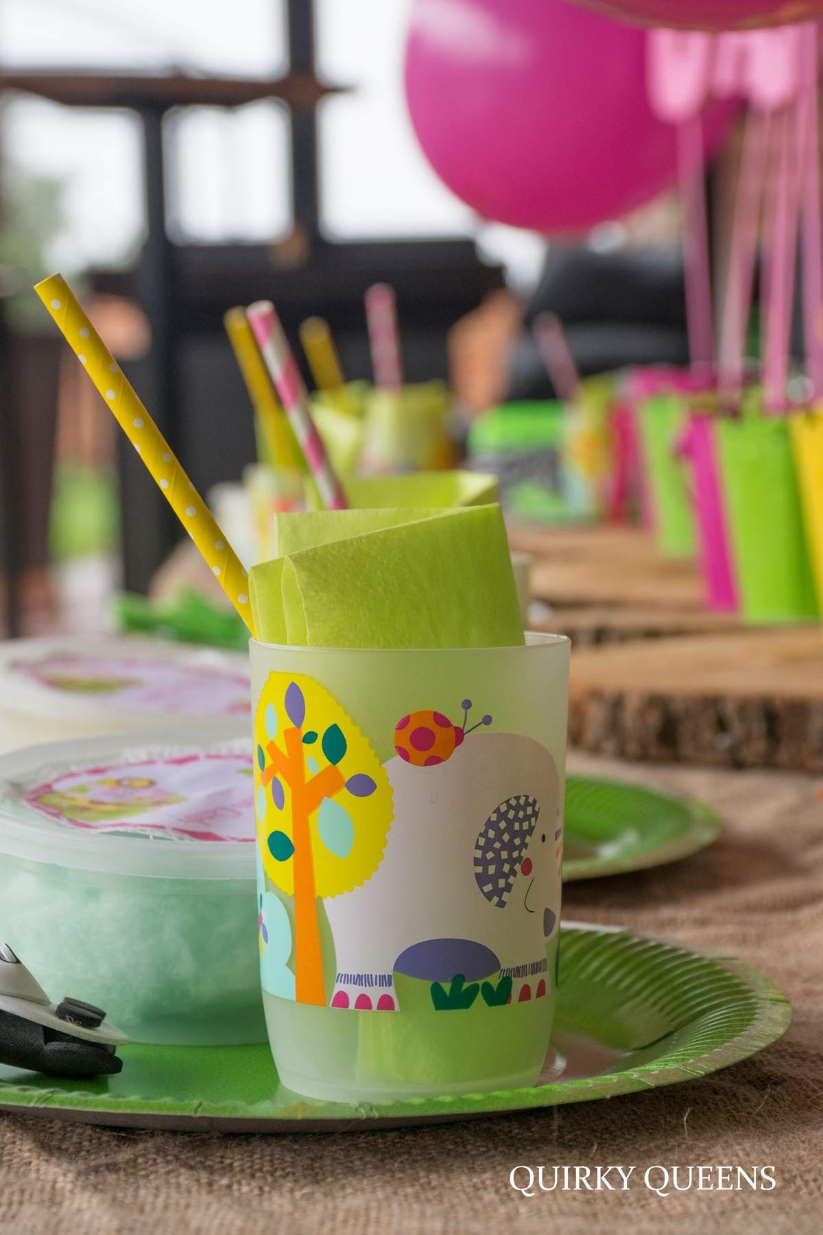 Safari Party with bright colors Birthday Party Ideas | Photo 7 of 34 ...