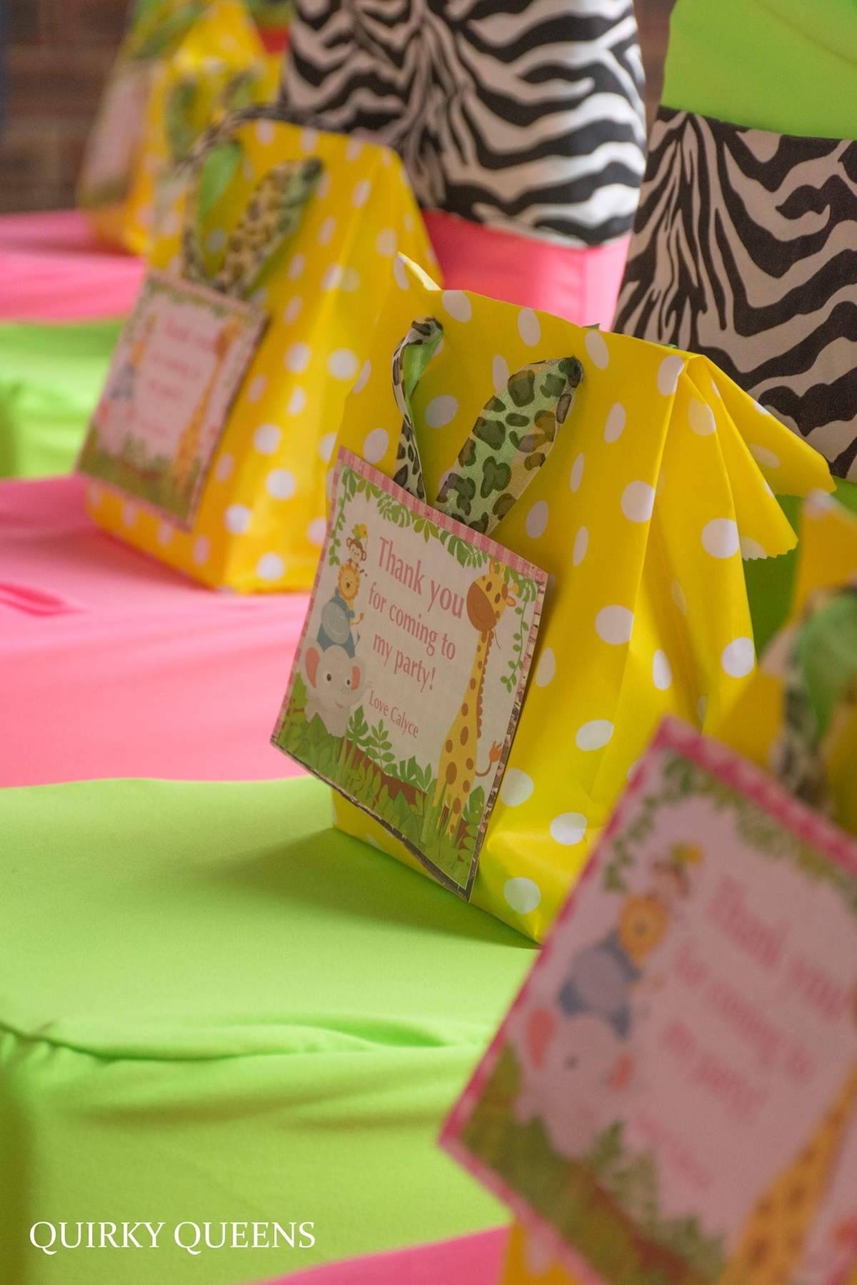 Safari Party with bright colors Birthday Party Ideas | Photo 7 of 34 ...