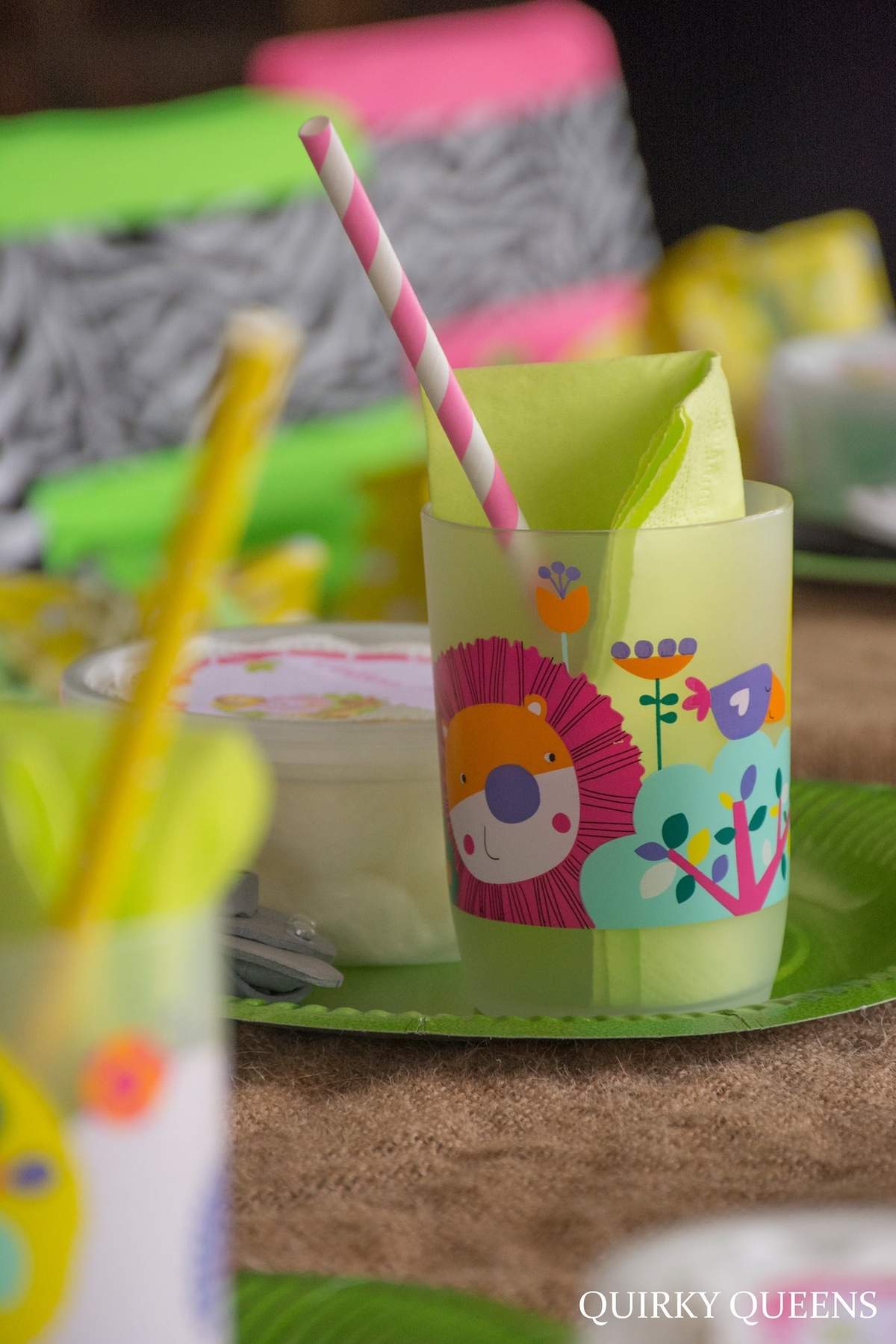 Safari Party with bright colors Birthday Party Ideas | Photo 7 of 34 ...