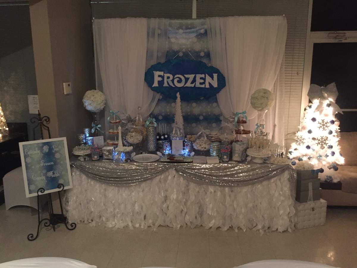 Frozen Winter Wonderland / Christmas/Holiday "Frozen Night Candy Buffet ...