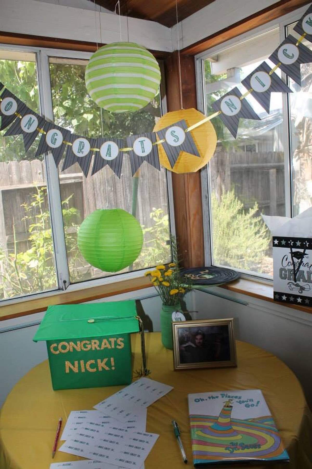 Yellow & green Graduation/End of School Party Ideas | Photo 3 of 25 ...