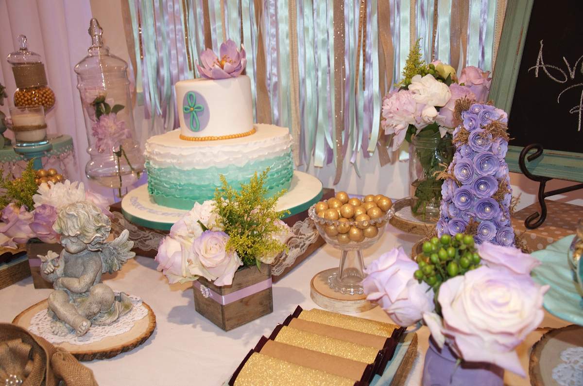 Rustic Baptism Party Ideas | Photo 7 of 14 | Catch My Party
