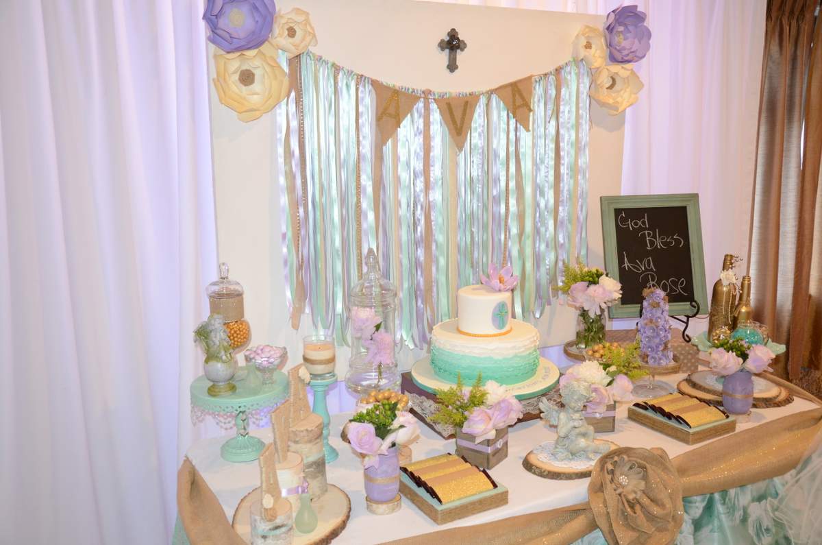 Rustic Baptism Party Ideas | Photo 2 of 14 | Catch My Party