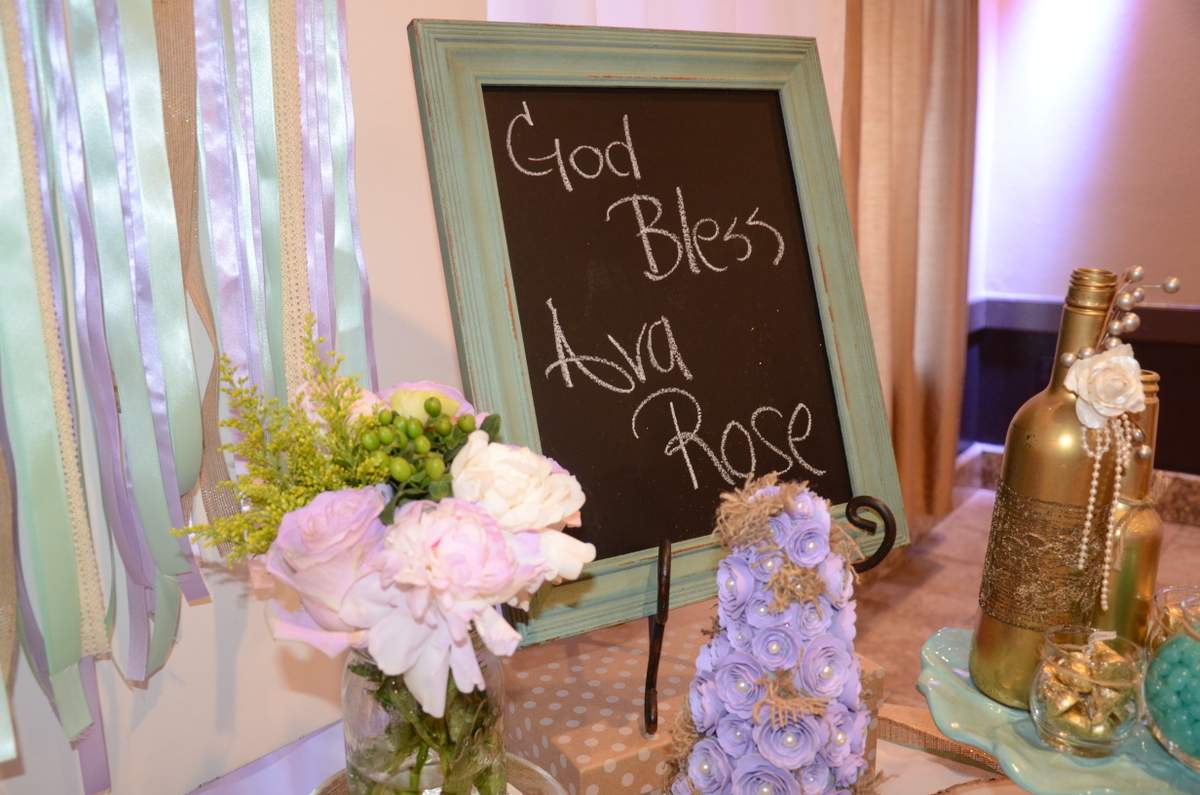 Rustic Baptism Party Ideas | Photo 3 of 14 | Catch My Party