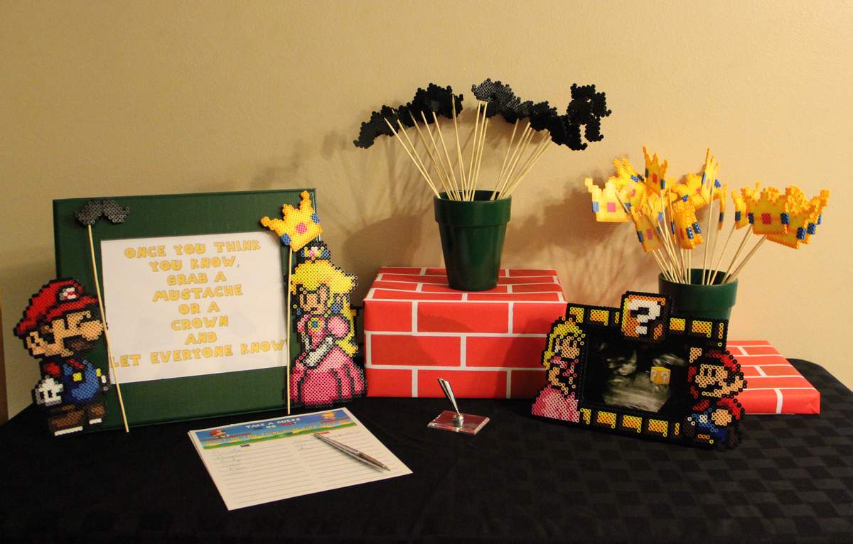 Super Mario Bros Gender Reveal Party Ideas | Photo 1 of 29 | Catch My Party