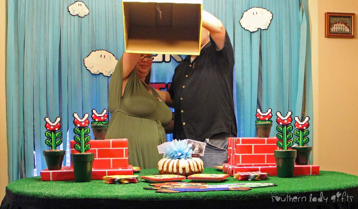 Super Mario Bros Gender Reveal Party Ideas | Photo 1 of 29 | Catch My Party