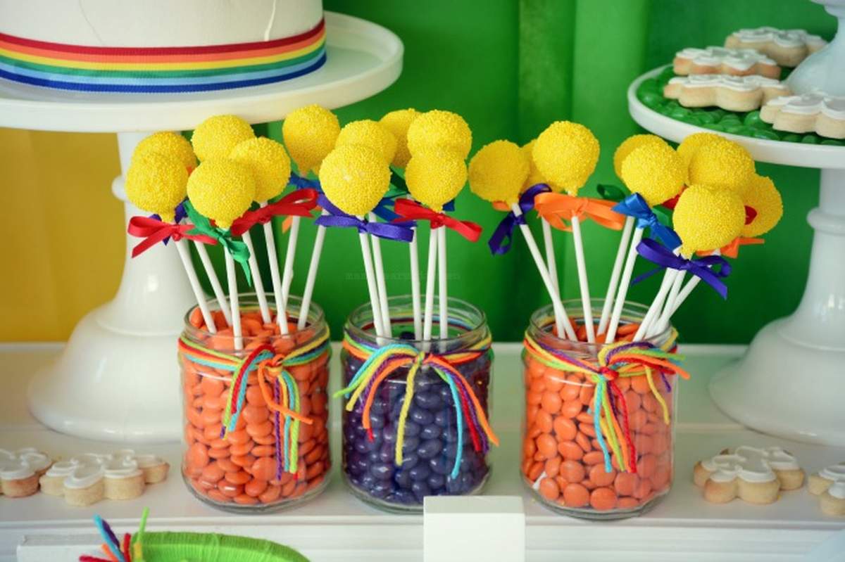 Rainbow party Birthday Party Ideas | Photo 31 of 35 | Catch My Party