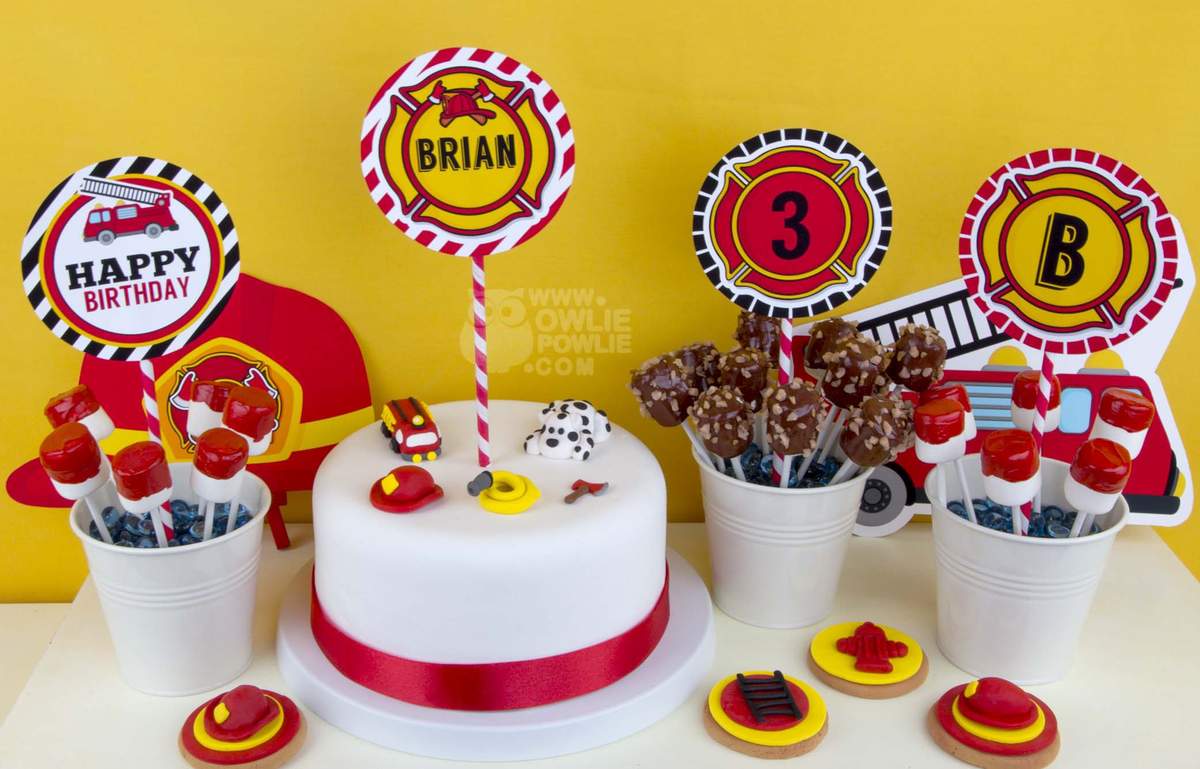 Fire Truck / Firefighter Birthday Party Ideas | Photo 6 of 27 | Catch ...