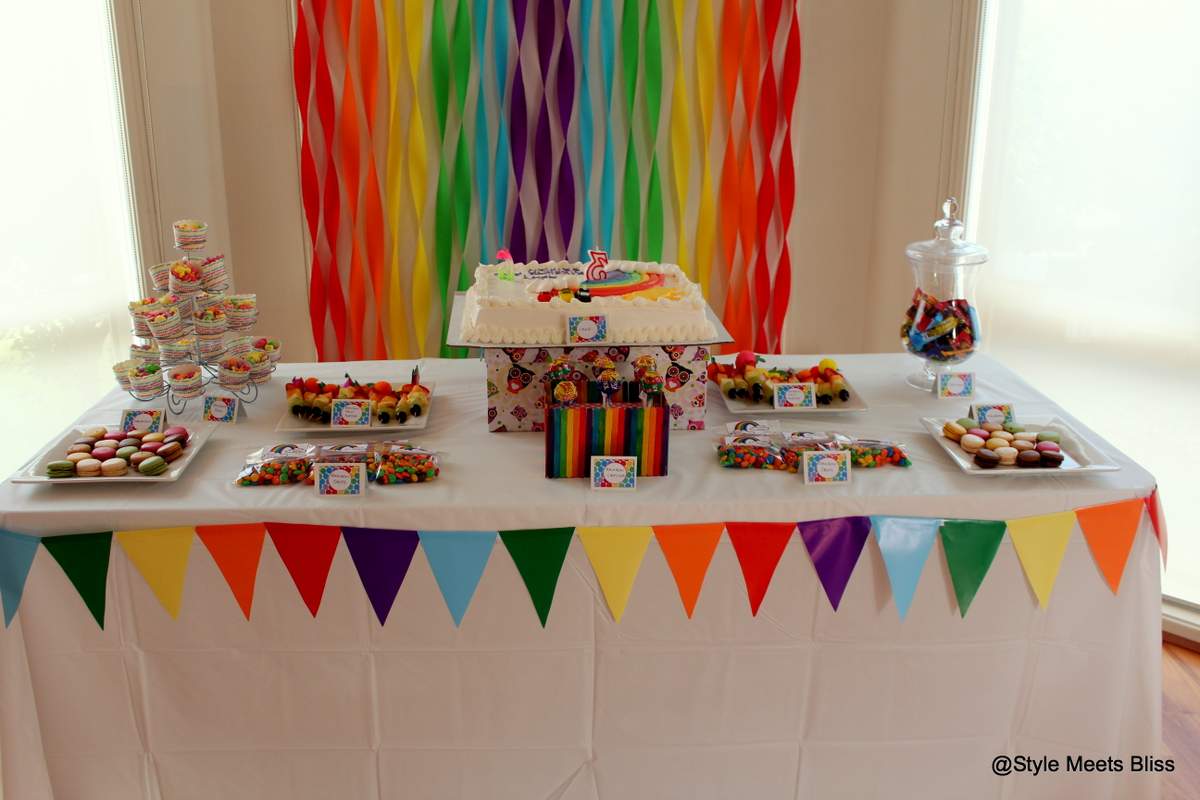 Rainbow Party Birthday Party Ideas | Photo 1 of 11 | Catch My Party