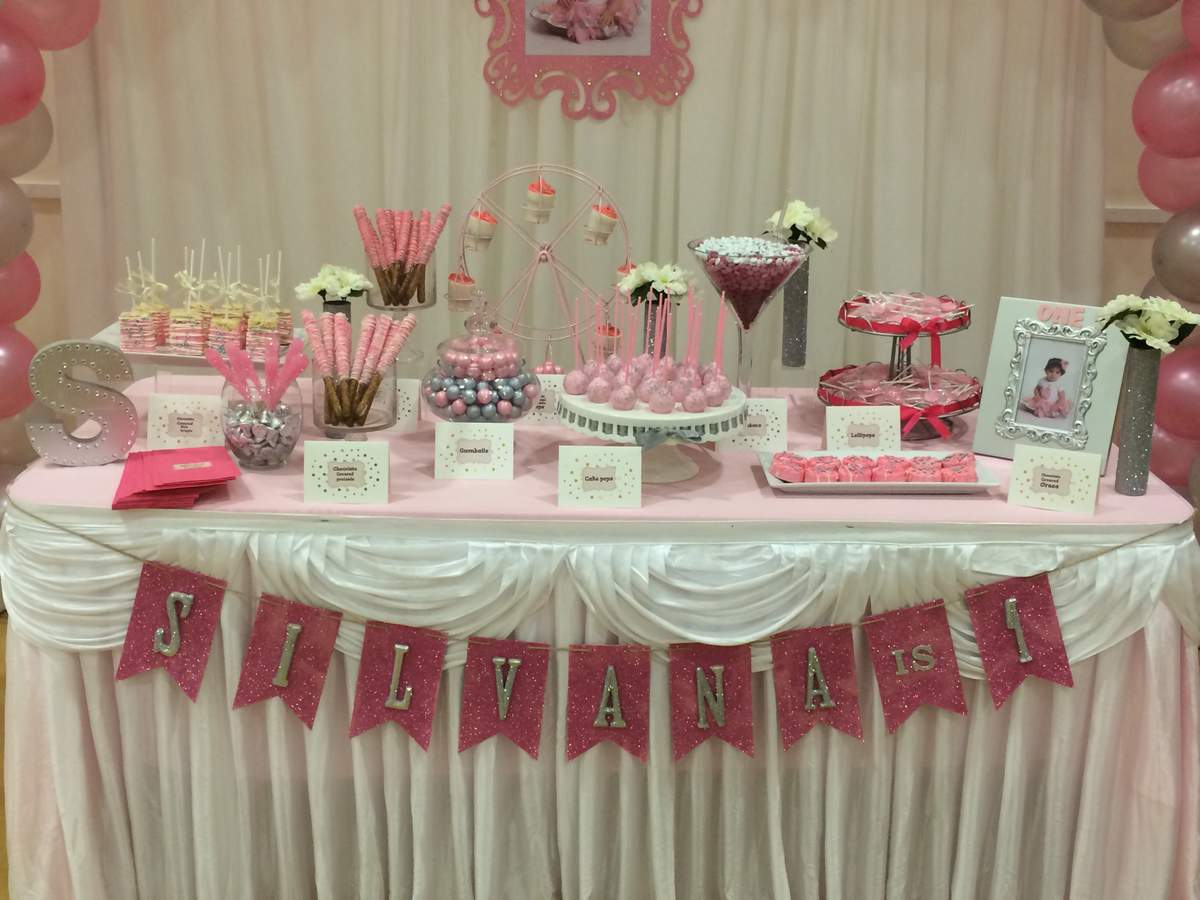 Pink and silver Birthday Party Ideas | Photo 28 of 28 | Catch My Party