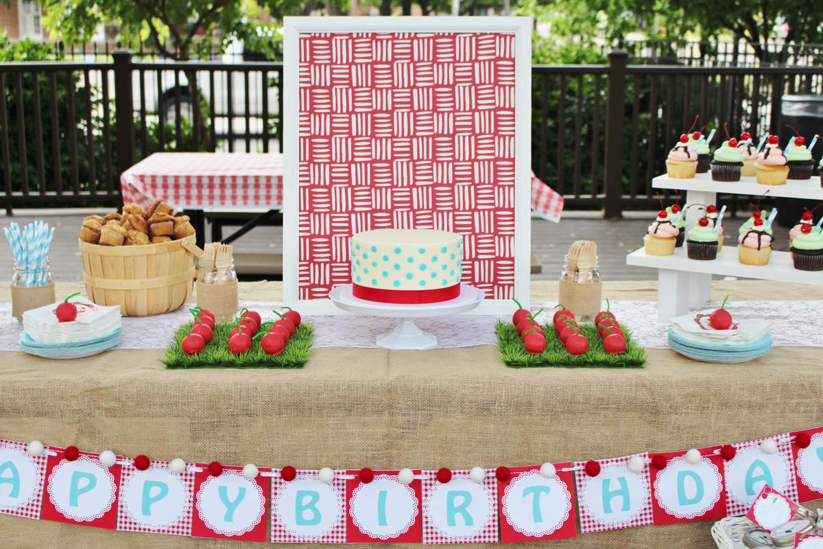 Cherries Birthday Party Ideas | Photo 25 of 28 | Catch My Party