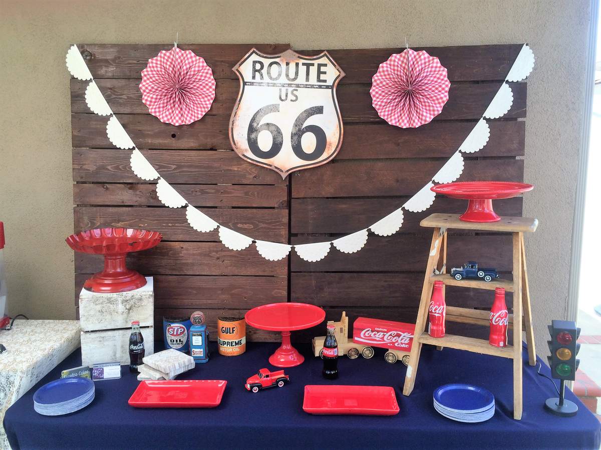Vintage Route 66 Baby Shower Party Ideas | Photo 1 of 36 | Catch My Party