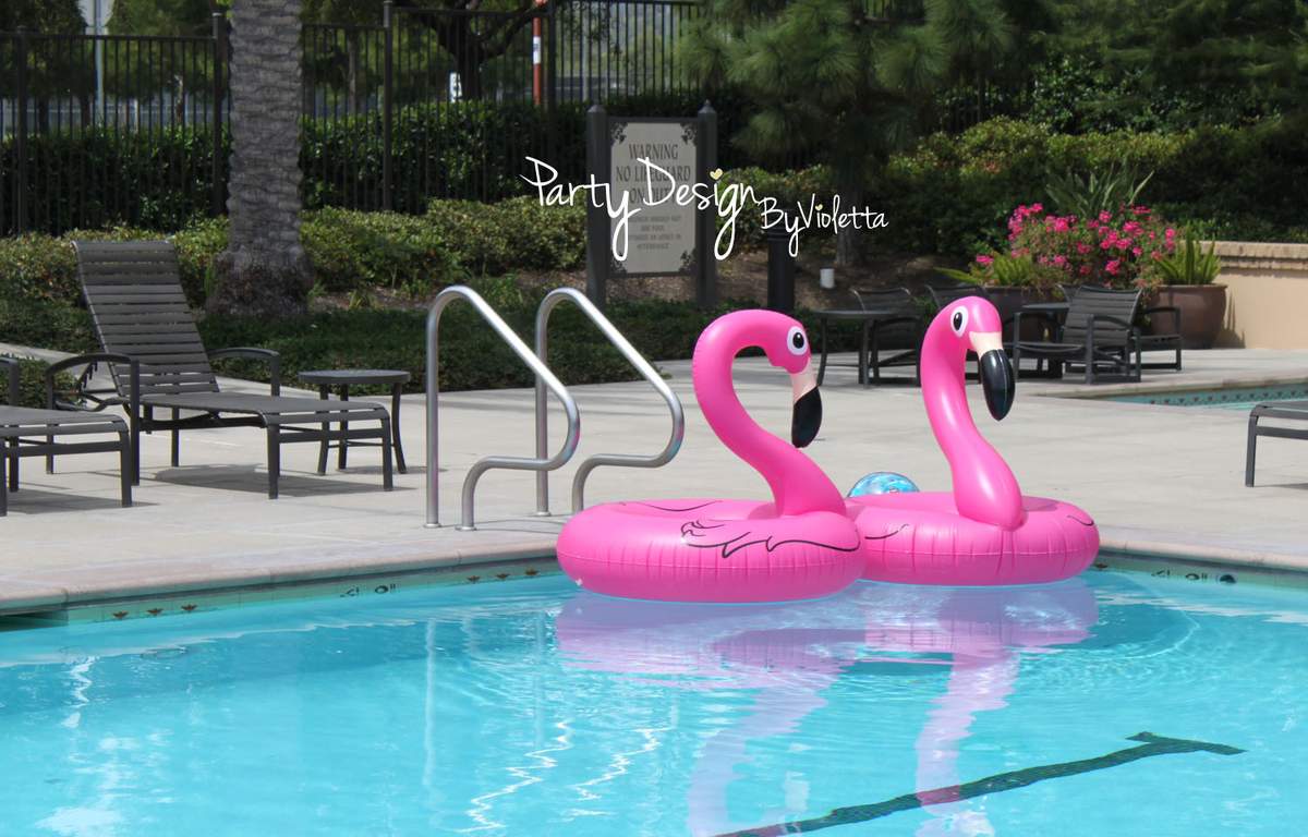 Flamingo's summer pool party, pineapple, popsicle,cotton candy Birthday ...