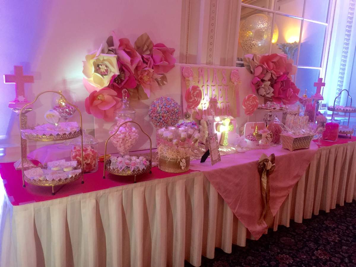 Flowers ~ Pink and Gold "Mia's Communion" | Catch My Party