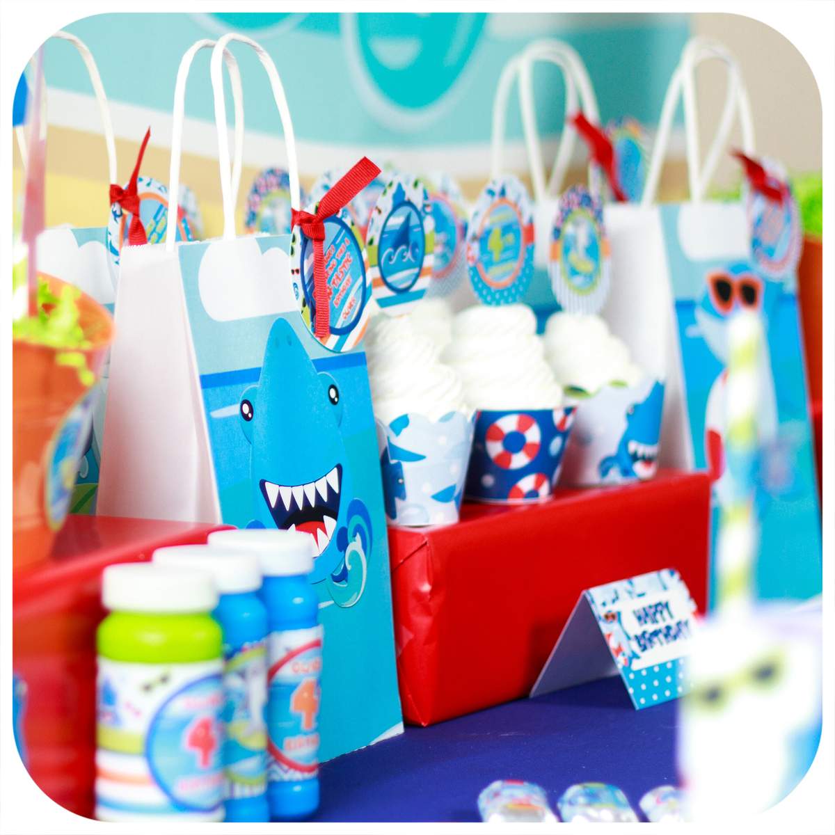 Sharks Birthday Party Ideas | Photo 21 of 70 | Catch My Party