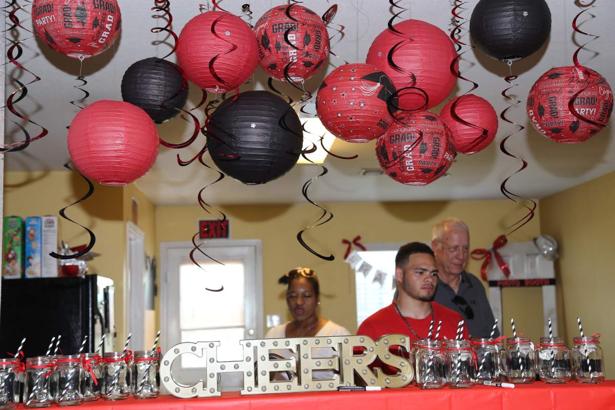 Graduation Party Red and black Party Ideas | Photo 7 of 13 | Catch My Party