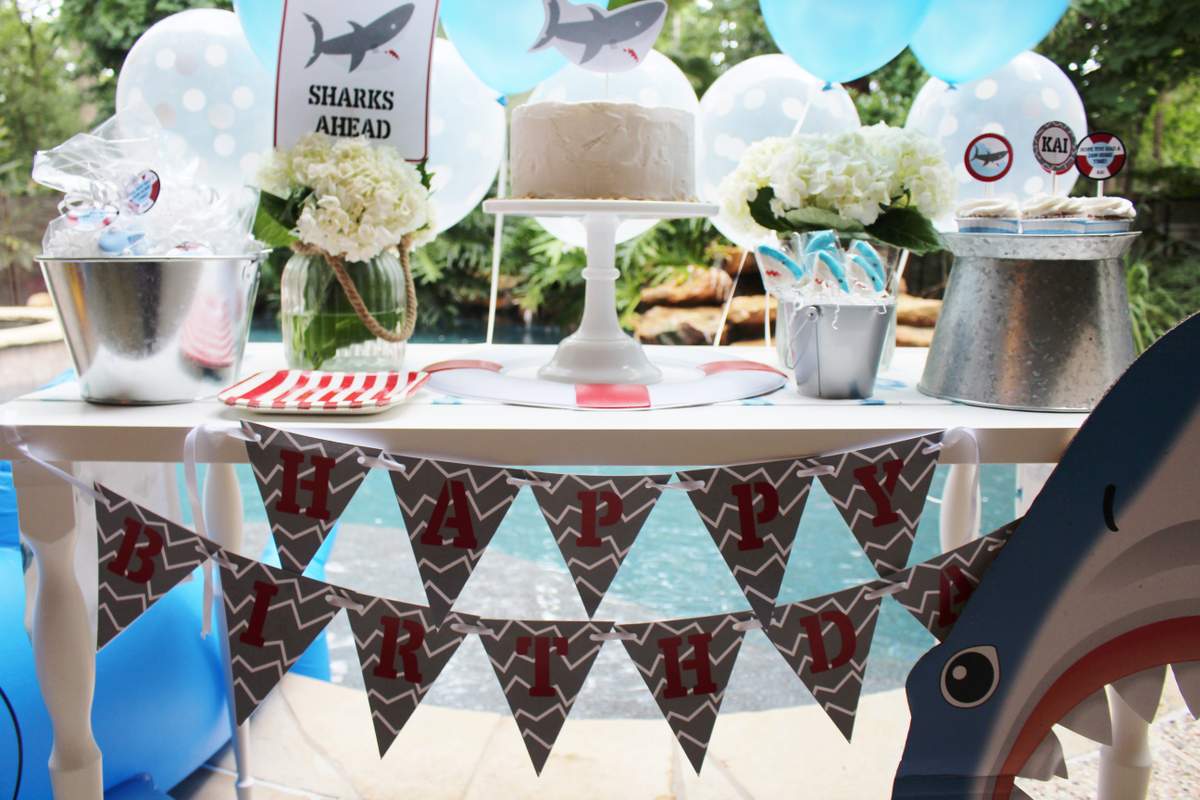 Sharks Birthday Party Ideas | Photo 1 of 17 | Catch My Party