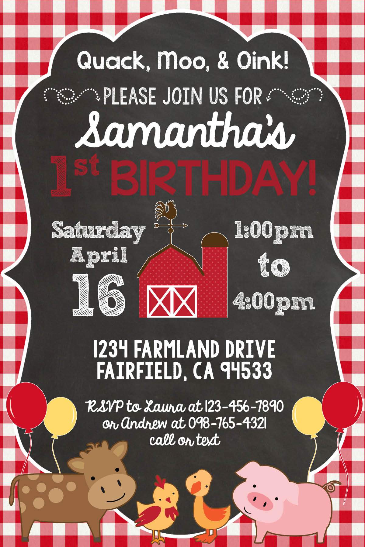 First Birthday Farm Birthday Party Ideas | Photo 55 of 62 | Catch My Party