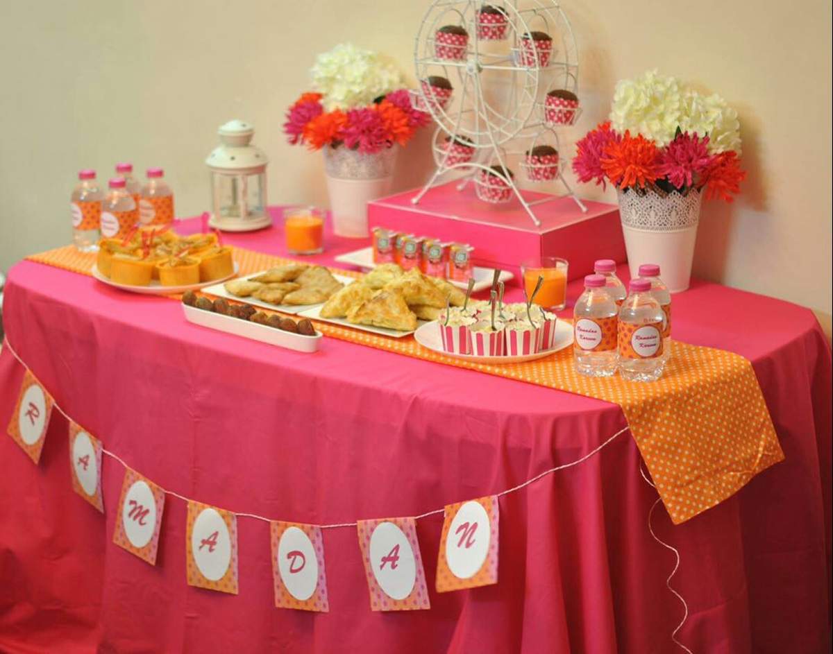 Pink and orange Ramadan party Party Ideas | Photo 2 of 16 | Catch My Party