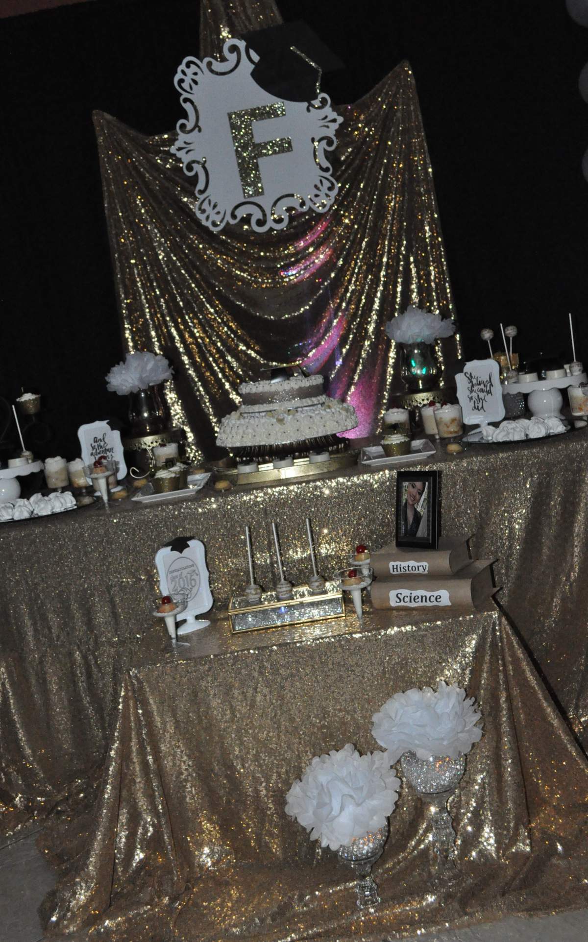 Gold and Black Graduation Graduation/End of School Party Ideas | Photo ...