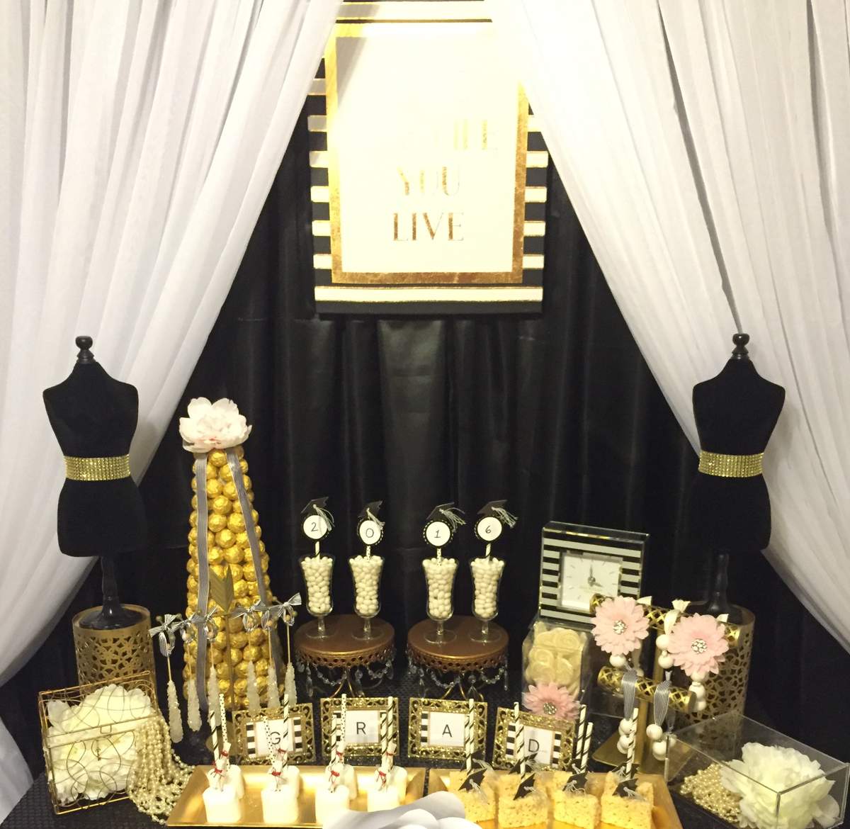 Kate Spade Theme Graduation/End of School Party Ideas | Photo 8 of 18 ...