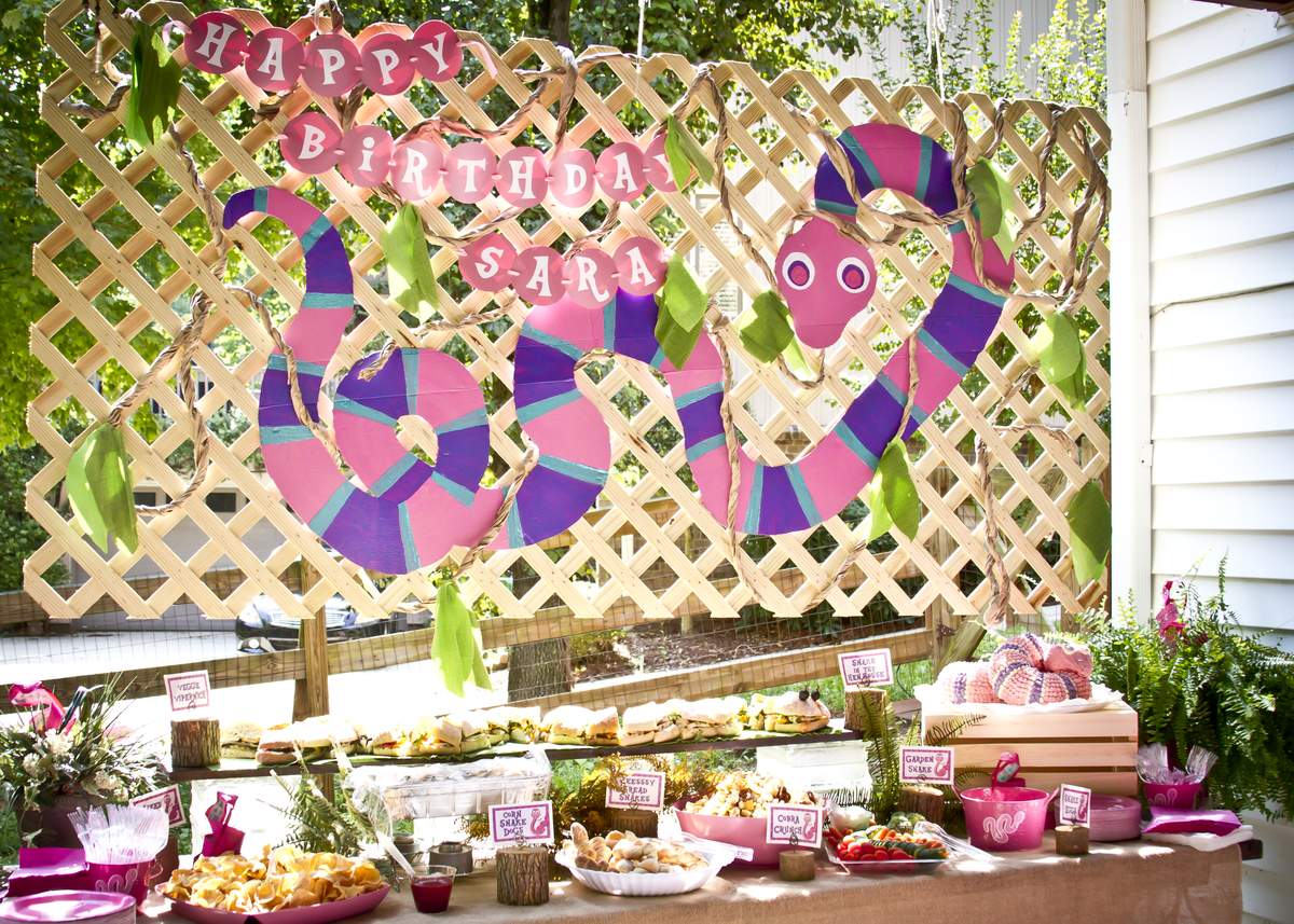 Pink Snake Birthday Party Ideas | Photo 31 of 37 | Catch My Party