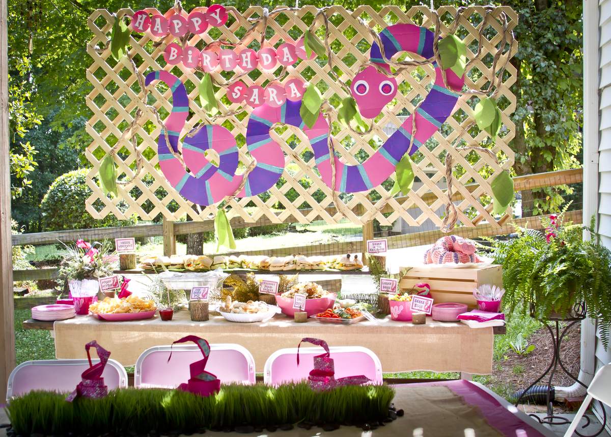 Pink Snake Birthday Party Ideas | Photo 29 of 37 | Catch My Party